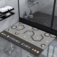 China Diatom Mud Bathroom Waterproof Carpet Absorbent Mat 40x60cm Custom Size for sale