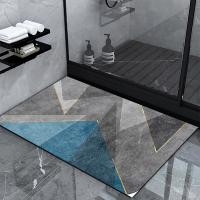 China Diatom Mud Bathroom Waterproof Carpet Absorbent Mat 40x60cm Custom Size for sale