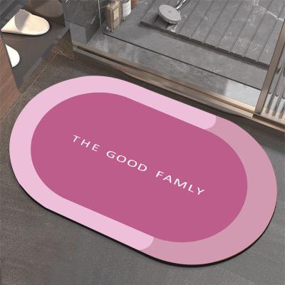 China Tech Velvet Bathroom Mat Water Absorbent Anti Slip Kitchen Runner Rug 40x60cm for sale