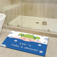 China Tech Velvet Non Slip Bathroom Mat 40x60cm Waterproof Kitchen Rug Anti Slip Carpet for sale