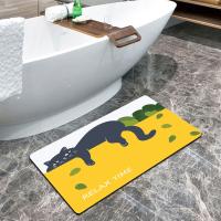 China Tech Velvet Non Slip Bathroom Mat 40x60cm Waterproof Kitchen Rug Anti Slip Carpet for sale