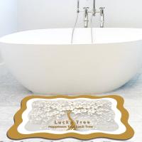 China Customizable Tech Velvet Bathroom Mat 40x60cm Anti Slip Waterproof Kitchen Floor Carpet for sale