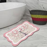 China Customizable Tech Velvet Bathroom Mat 40x60cm Anti Slip Waterproof Kitchen Floor Carpet for sale