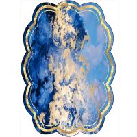 China Custom Irregular Crystal Velvet Carpet 6mm Thick Non Slip Polyester Floor Mat for Living Room for sale