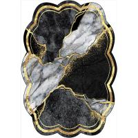 China Custom Irregular Crystal Velvet Carpet 6mm Thick Non Slip Polyester Floor Mat for Living Room for sale