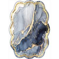 China Custom Irregular Crystal Velvet Carpet 6mm Thick Non Slip Polyester Floor Mat for Living Room for sale