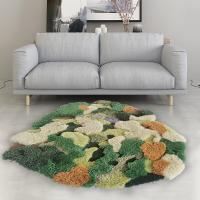 China Custom Wool Blend Irregular Shape Living Room Carpet 1000x1000mm Handmade Rug for sale