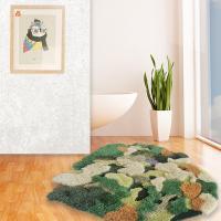 China Custom Wool Blend Irregular Shape Living Room Carpet 1000x1000mm Handmade Rug for sale