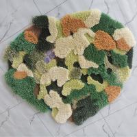 China Custom Wool Blend Irregular Shape Living Room Carpet 1000x1000mm Handmade Rug for sale
