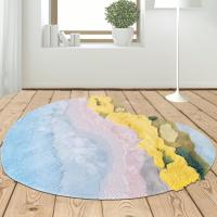 China Handmade Wool Irregular Living Room Floor Carpet 1000x830mm Custom Size for sale