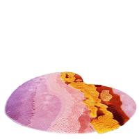 China Handmade Wool Irregular Living Room Floor Carpet 1000x830mm Custom Size for sale