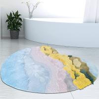 China Handmade Wool Irregular Living Room Floor Carpet 1000x830mm Custom Size for sale