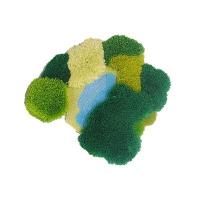 China Pure Handmade Wool Green Moss Carpet 1000x830mm Modern Living Room Rug for sale