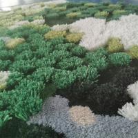 China Pure Handmade Wool Green Moss Carpet 1000x830mm Modern Living Room Rug for sale