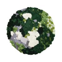 China Pure Handmade Wool Green Moss Carpet 1000x830mm Modern Living Room Rug for sale