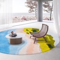 China Handmade Wool Circular Living Room Carpet Custom Size Area Rug for sale