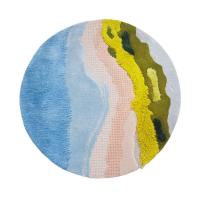 China Handmade Wool Circular Living Room Carpet Custom Size Area Rug for sale