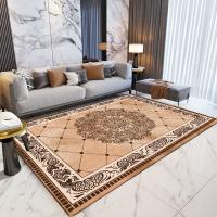 China Custom Polyester Living Room Carpet Middle Eastern Style Washable Floor Mat 40x60cm to 200x400cm for sale