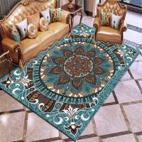 China Custom Polyester Living Room Carpet Middle Eastern Style Washable Floor Mat 40x60cm to 200x400cm for sale