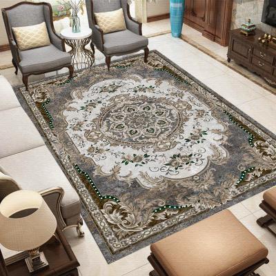China Custom Polyester Living Room Carpet Middle Eastern Style Washable Floor Mat 40x60cm to 200x400cm for sale