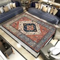 China Custom Polyester Living Room Carpet Middle Eastern Style Washable Floor Mat 40x60cm to 200x400cm for sale
