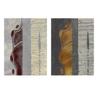 China Wool Handwoven Irregular Strip Floor Carpet 1400x2000mm Custom Size for Living Room Bedroom for sale