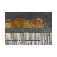 China Wool Handwoven Irregular Strip Floor Carpet 1400x2000mm Custom Size for Living Room Bedroom for sale