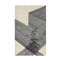 China Wool Handwoven Irregular Strip Floor Carpet 1400x2000mm Custom Size for Living Room Bedroom for sale