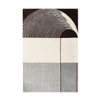 China Wool Handwoven Irregular Strip Floor Carpet 1400x2000mm Custom Size for Living Room Bedroom for sale