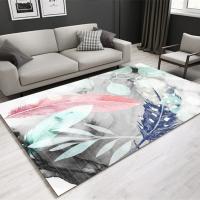 China Machine Washable Polyester Living Room Carpet Nordic Scandinavian Style Rug 80x120cm Custom Size for sale