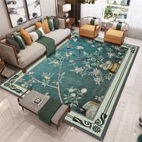 China Non Slip Polyester Crystal Velvet Flower Carpet Rug 80x120cm Living Room Floor Mat for sale