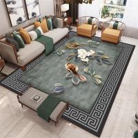 China Non Slip Polyester Crystal Velvet Flower Carpet Rug 80x120cm Living Room Floor Mat for sale