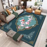 China Non Slip Polyester Crystal Velvet Flower Carpet Rug 80x120cm Living Room Floor Mat for sale