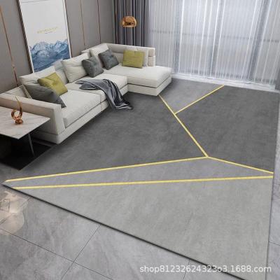 China Customizable Polyester Crystal Velvet Living Room Carpet 80x120cm Machine Washable for sale