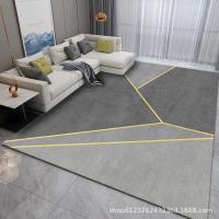 China Customizable Polyester Crystal Velvet Living Room Carpet 80x120cm Machine Washable for sale