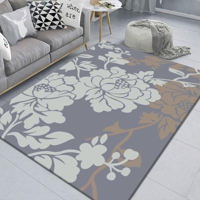 China Custom Crystal Velvet Polyester Floor Carpet Rug 80x120cm 120x160cm Machine Washable for sale