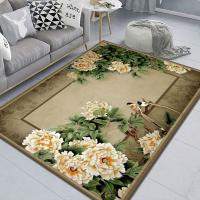 China Custom Crystal Velvet Polyester Floor Carpet Rug 80x120cm 120x160cm Machine Washable for sale