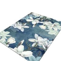 China Custom Crystal Velvet Polyester Floor Carpet Rug 80x120cm 120x160cm Machine Washable for sale
