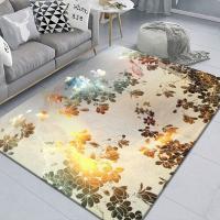 China Custom Crystal Velvet Polyester Floor Carpet Rug 80x120cm 120x160cm Machine Washable for sale
