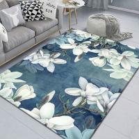China Custom Crystal Velvet Polyester Floor Carpet Rug 80x120cm 120x160cm Machine Washable for sale