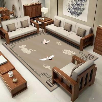 China Classic Ancient Style Polyester Fiber Washable Floor Mat Carpet 80x120cm Custom Size for sale