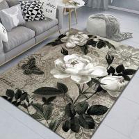 China Custom Geometric Printed Crystal Velvet Living Room Carpet 80x120cm Polyester Rug for sale