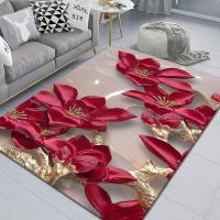 China Custom Geometric Printed Crystal Velvet Living Room Carpet 80x120cm Polyester Rug for sale
