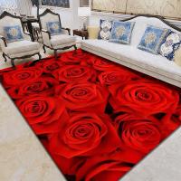 China Custom Geometric Printed Crystal Velvet Living Room Carpet 80x120cm Polyester Rug for sale