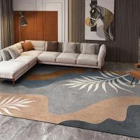China Customized Crystal Velvet Living Room Carpet Polyester Floor Rug Machine Washable 80x120cm for sale