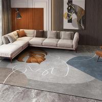 China Customized Crystal Velvet Living Room Carpet Polyester Floor Rug Machine Washable 80x120cm for sale