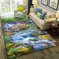 China Custom 3D Printed Crystal Velvet Floor Carpet Rug Polyester 80x120cm Living Room Mat for sale