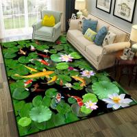 China Custom 3D Printed Crystal Velvet Floor Carpet Rug Polyester 80x120cm Living Room Mat for sale