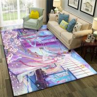 China Custom 3D Printed Crystal Velvet Floor Carpet Rug Polyester 80x120cm Living Room Mat for sale