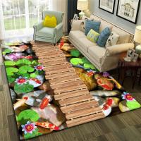 China Custom 3D Printed Crystal Velvet Floor Carpet Rug Polyester 80x120cm Living Room Mat for sale